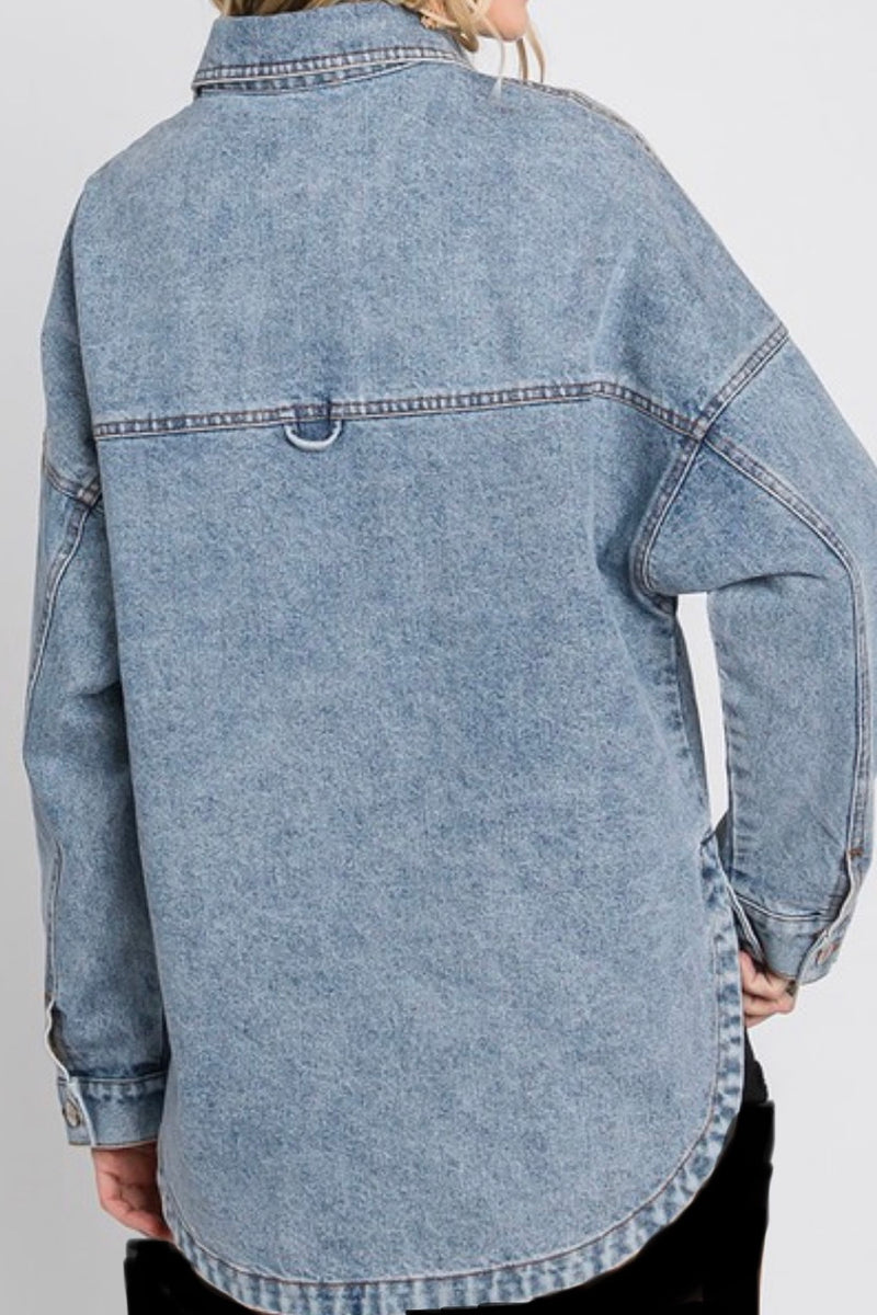 Over It All Denim Shacket – Gathered in Grace